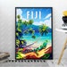 Fiji Poster, Tropical Poster, Tropical Travel Print, Fiji Wall Art ...