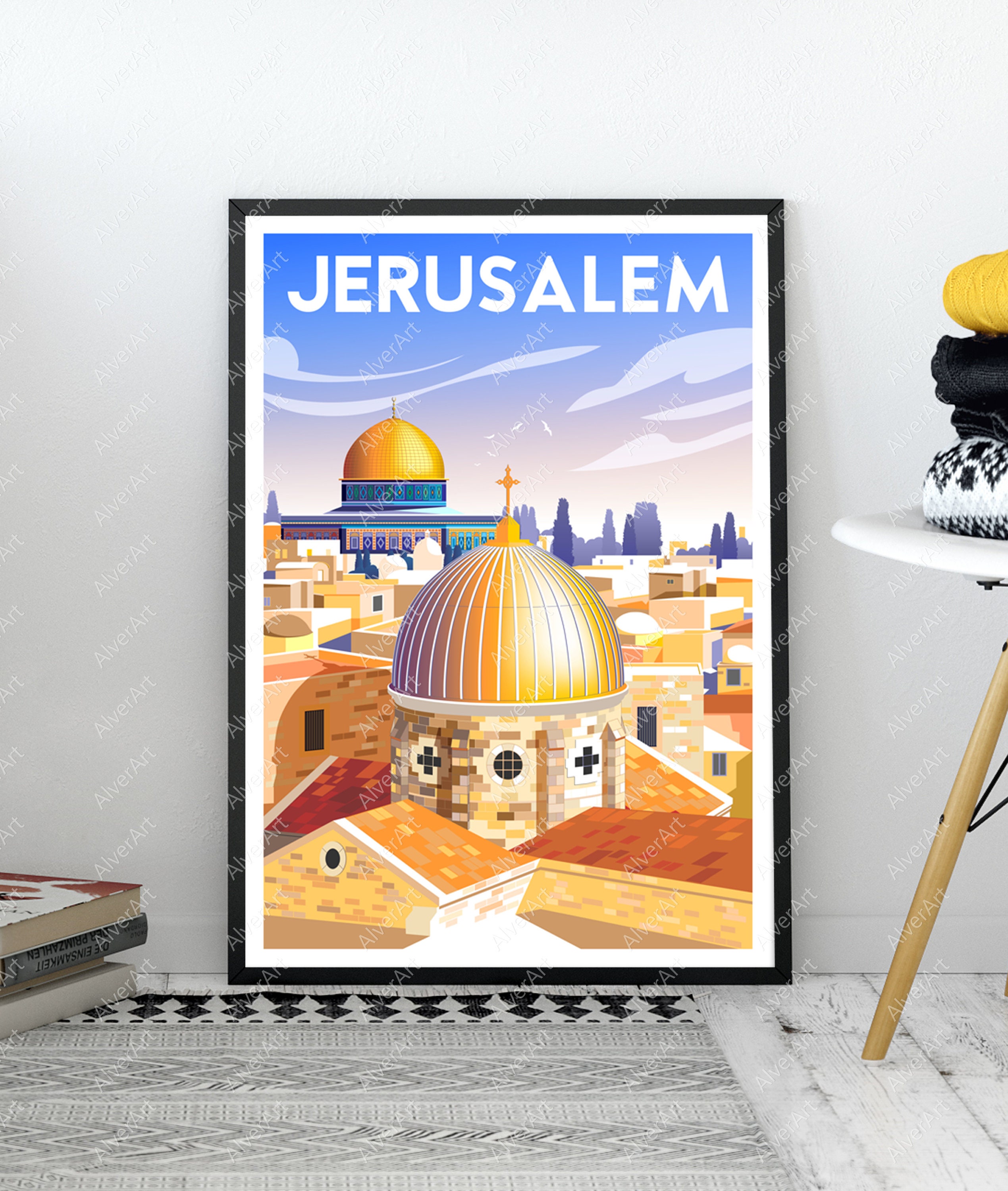 Jerusalem Poster Israel Poster Jerusalem Travel Print - Etsy