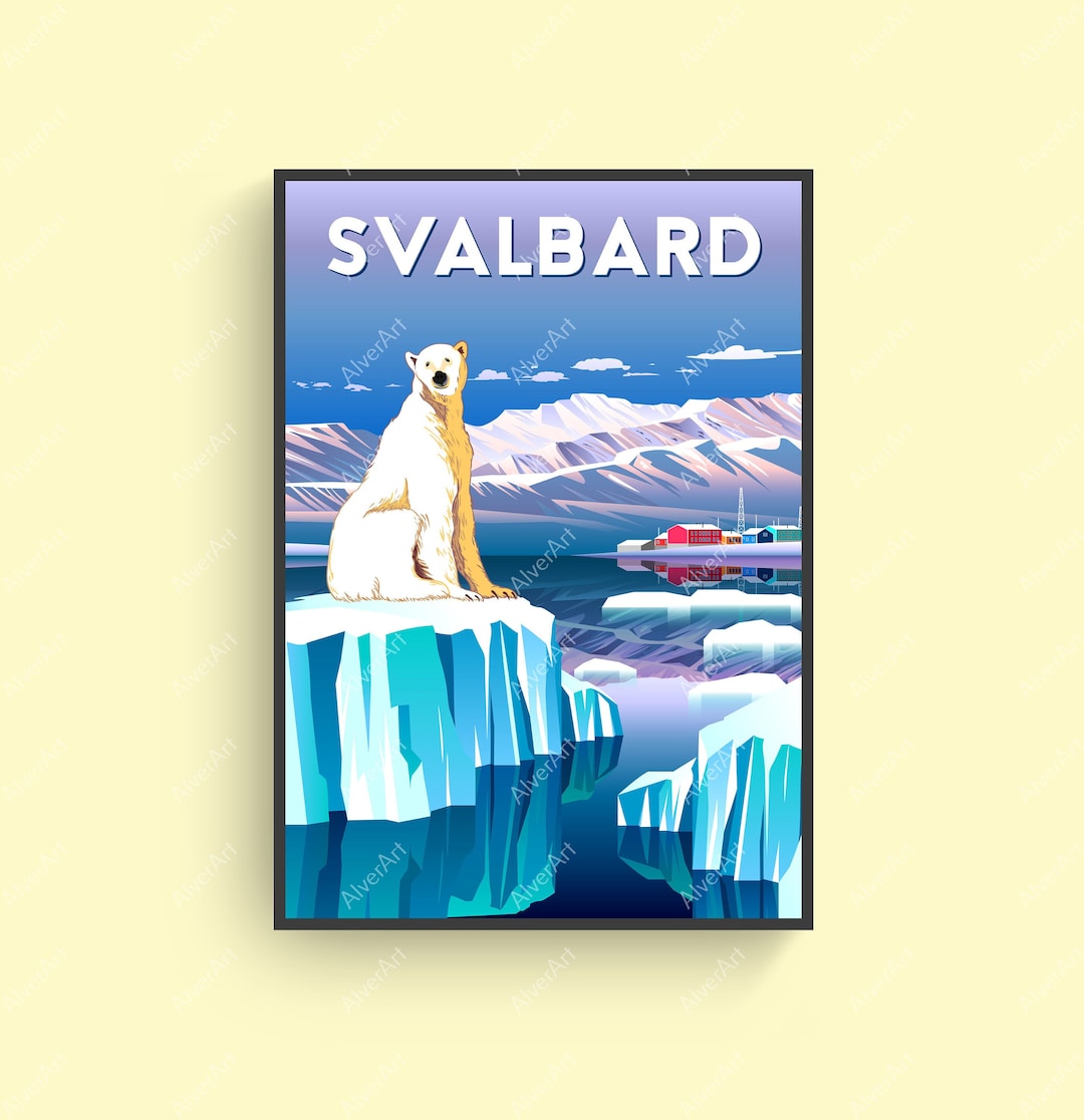 Svalbard Poster, Spitzbergen Poster, Norway Print, Norwegian Wall Art ...
