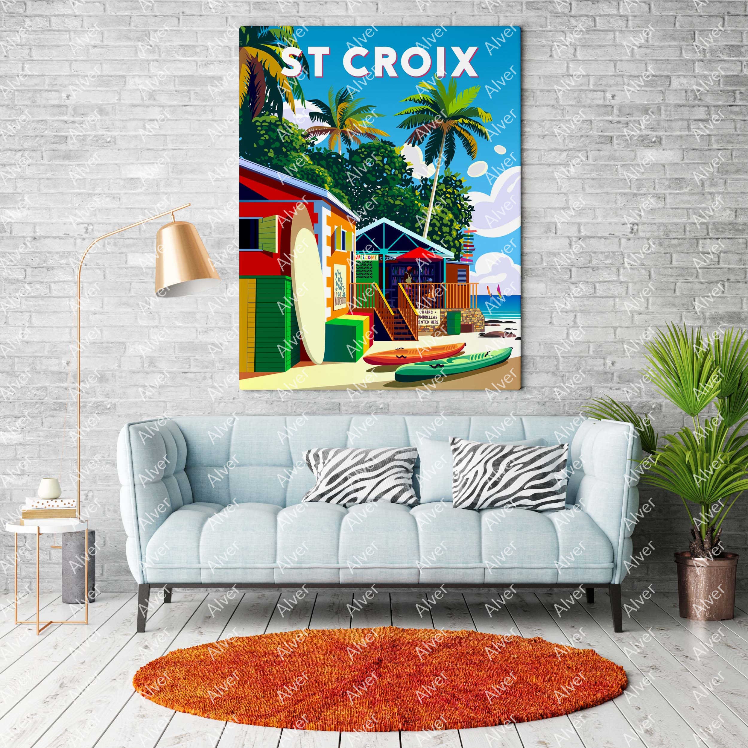 Caribbean Poster Saint Croix Poster Tropical Print - Etsy
