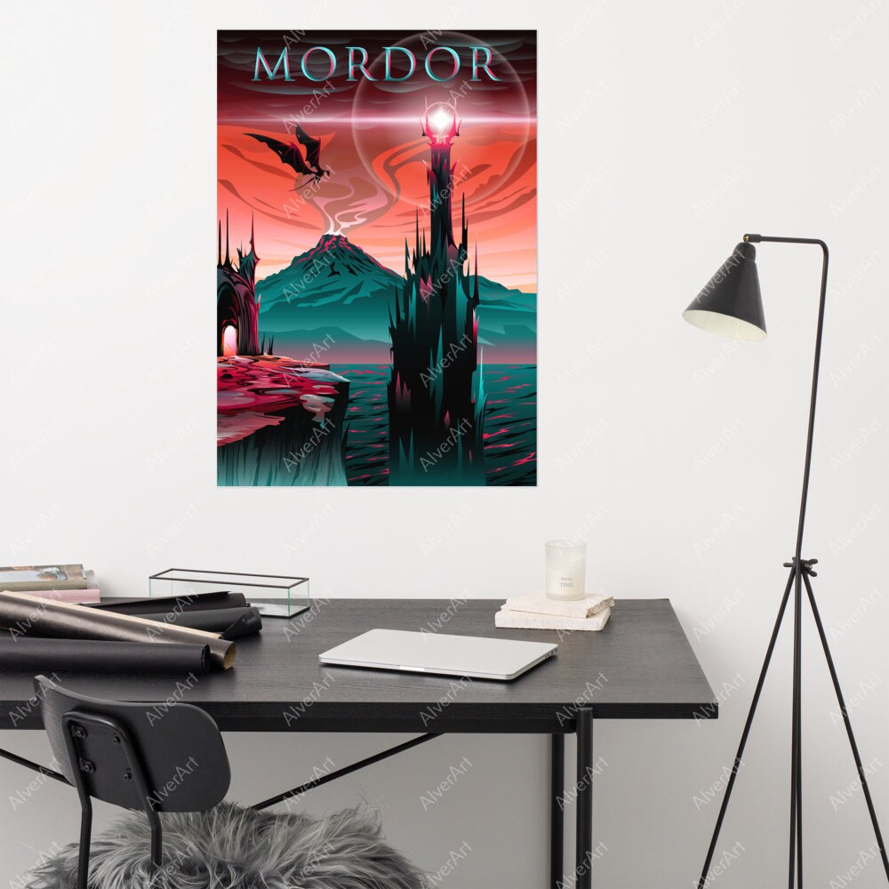 Mordor Poster LOTR Print Tolkien Wall Art - Etsy