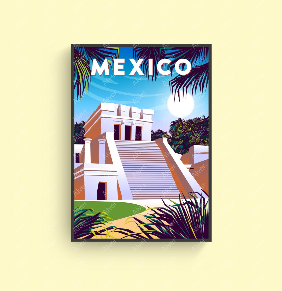 Mexico Poster, Tulum Poster, Mexico Travel Print, Mexico Wall Art ...