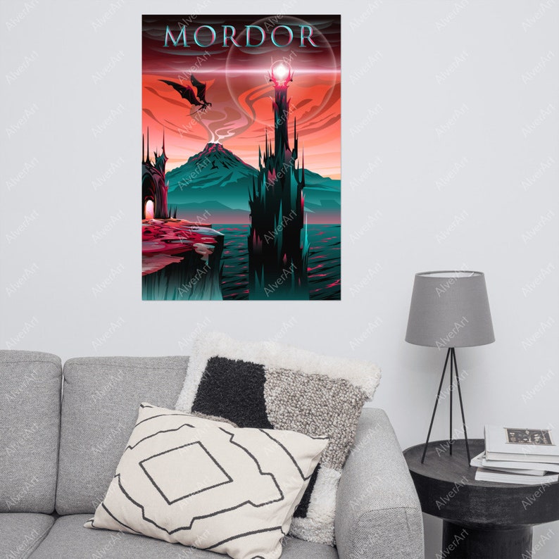 Mordor Poster, LOTR Print, Tolkien Wall Art, Unframed - Etsy