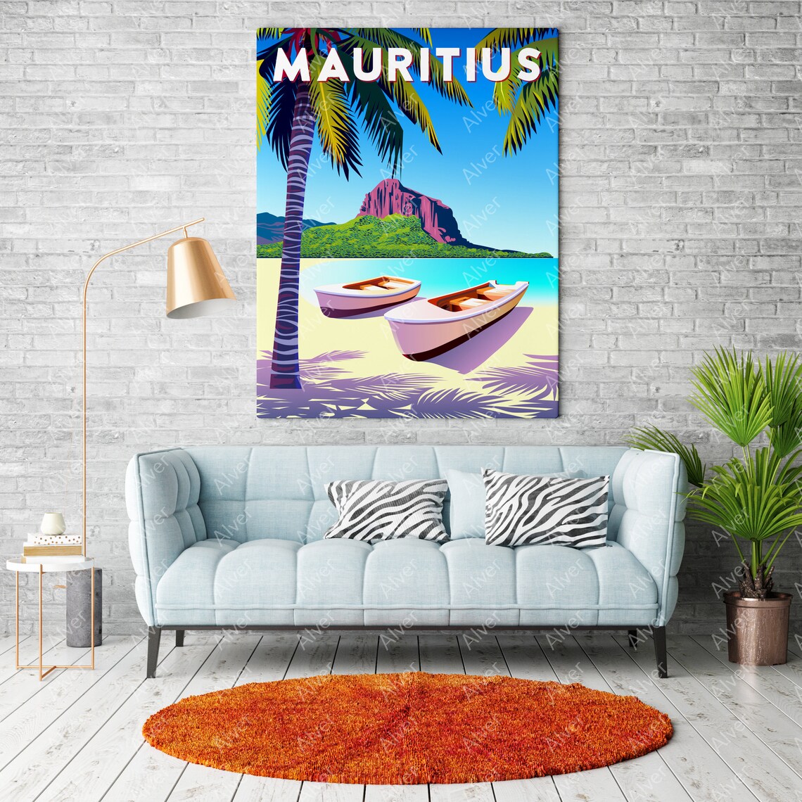 Mauritius Poster Africa Poster Tropical Travel Print Africa - Etsy