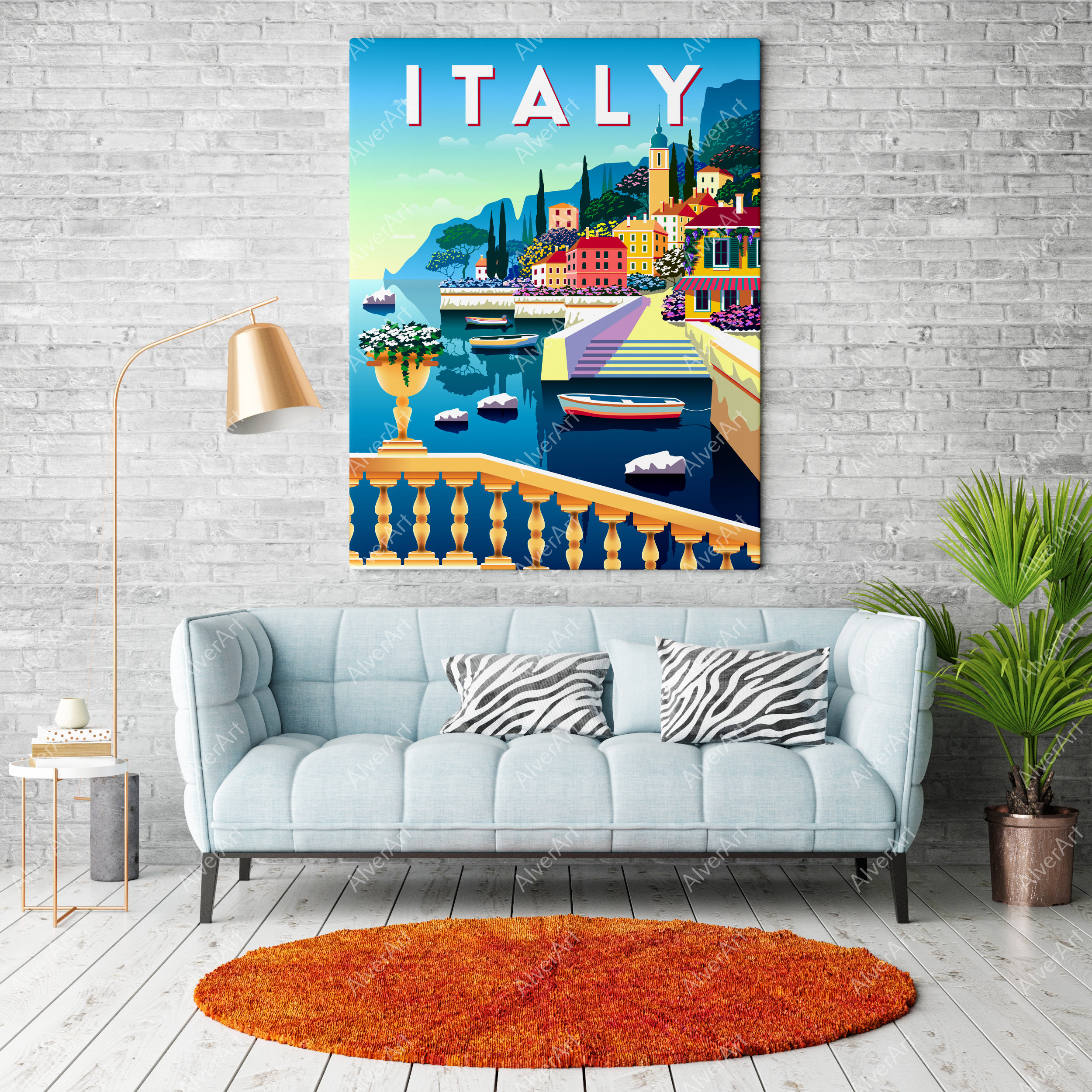 Italy Poster Italy Print Italy Wall Art Mediterranean - Etsy
