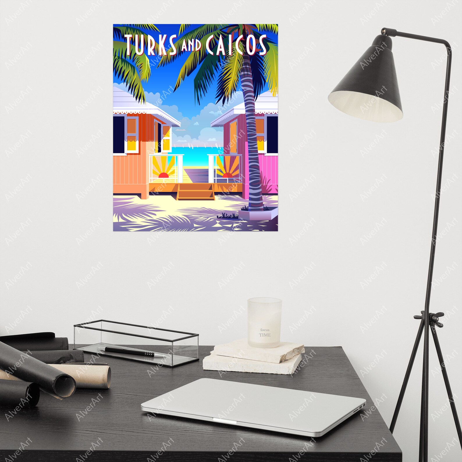 Turks and Caicos Poster Caribbean Print Tropical Travel - Etsy
