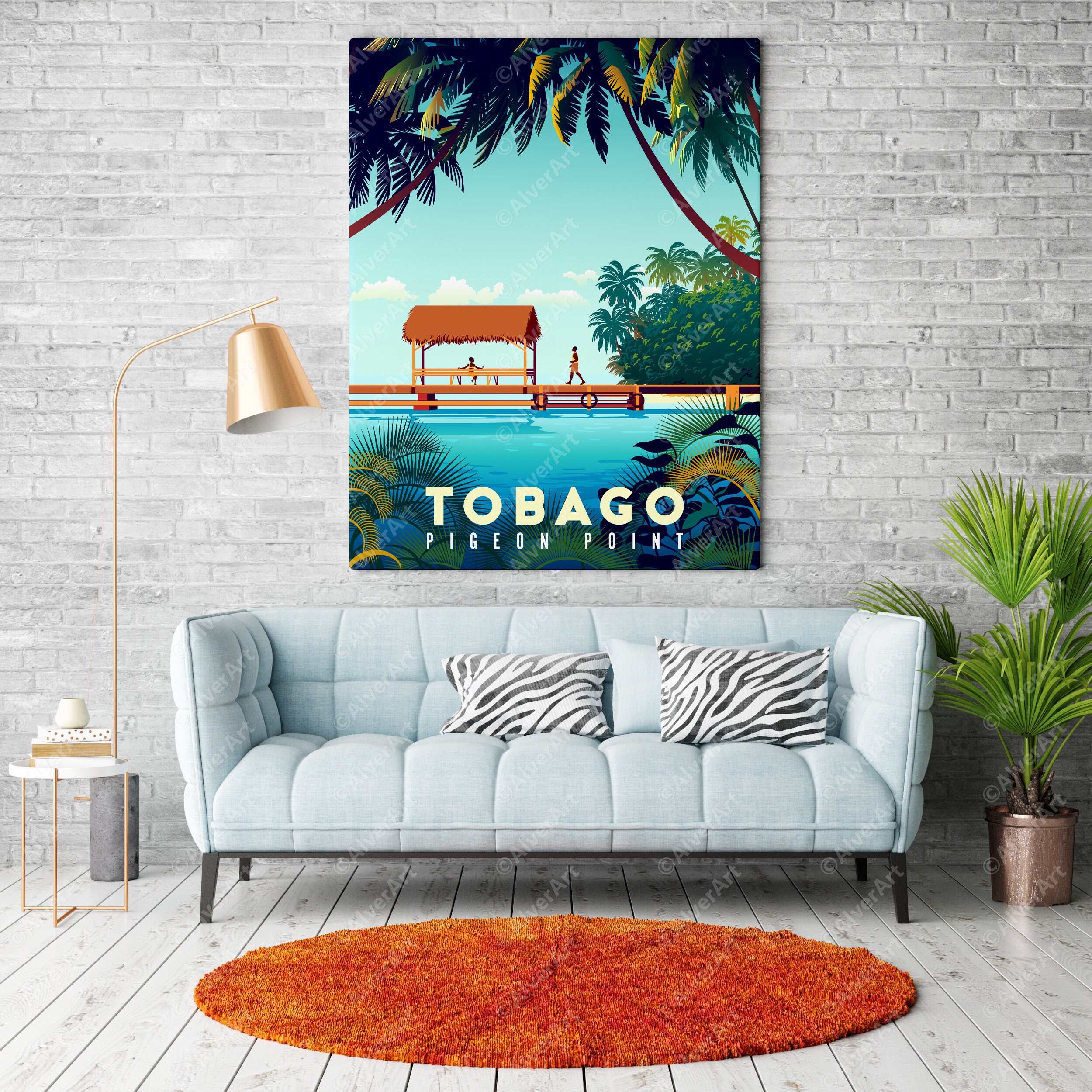 Caribbean Poster Tobago Poster Tropical Print Caribbean - Etsy