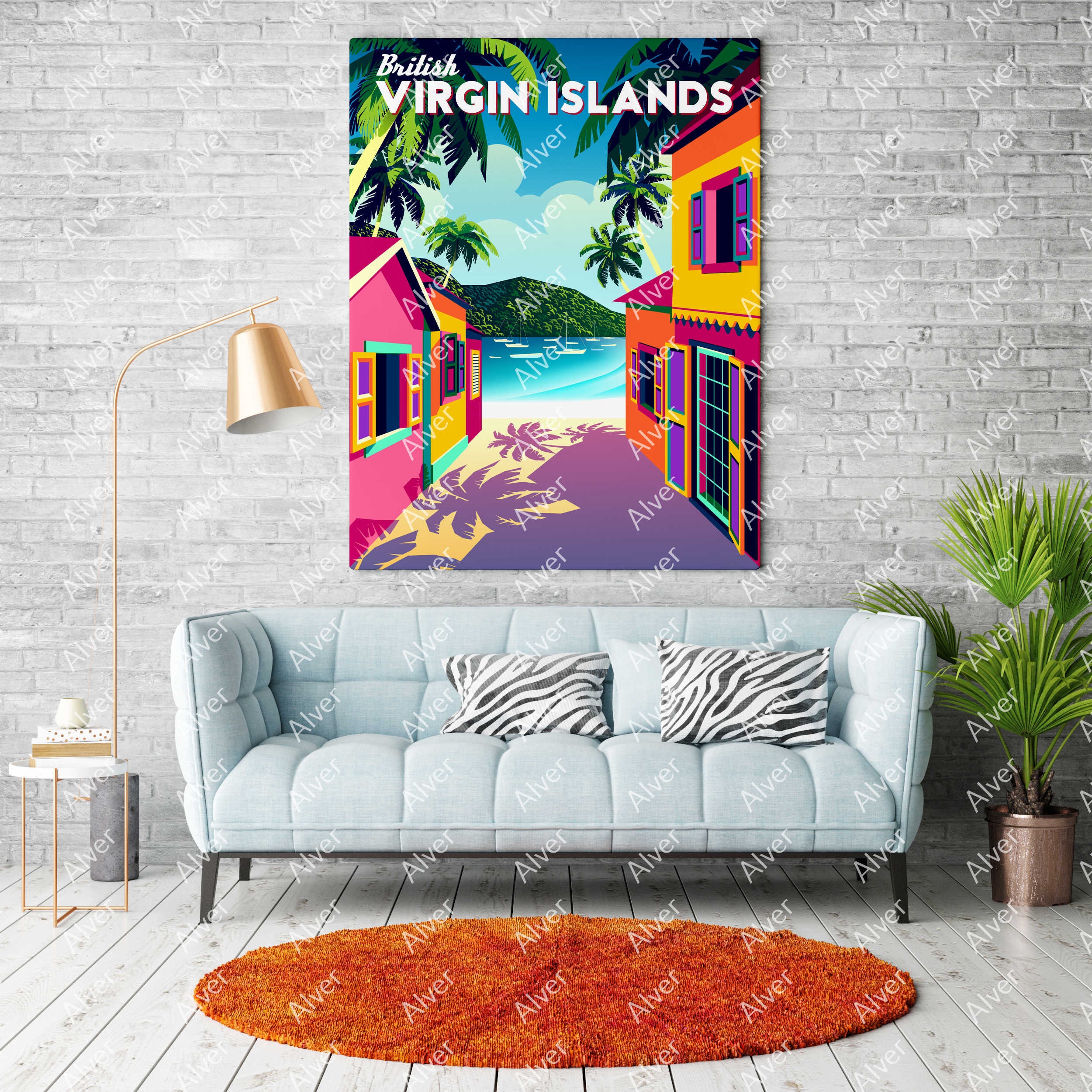 Caribbean Poster, Virgin Islands Poster, Tropical Print, Caribbean ...