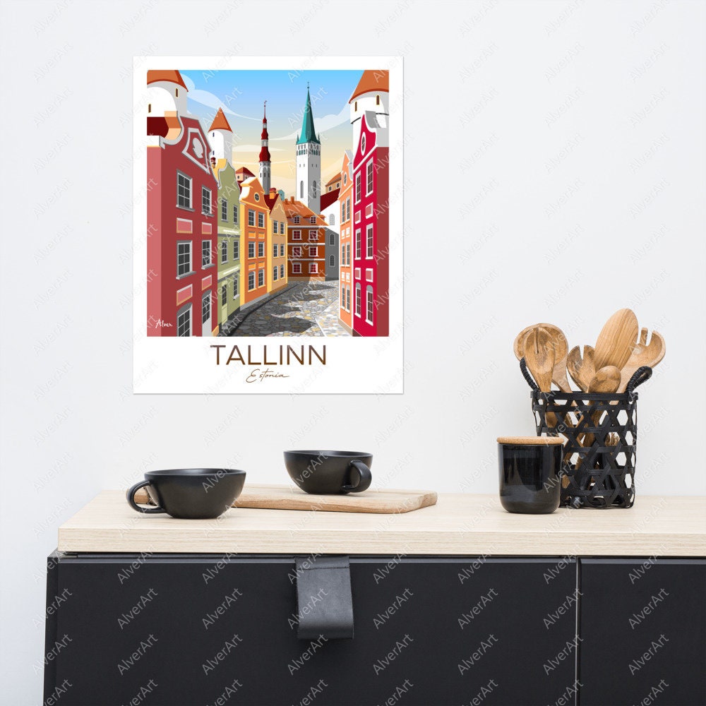 Tallinn Poster Europe Poster Tallinn Travel Print Tallinn - Etsy