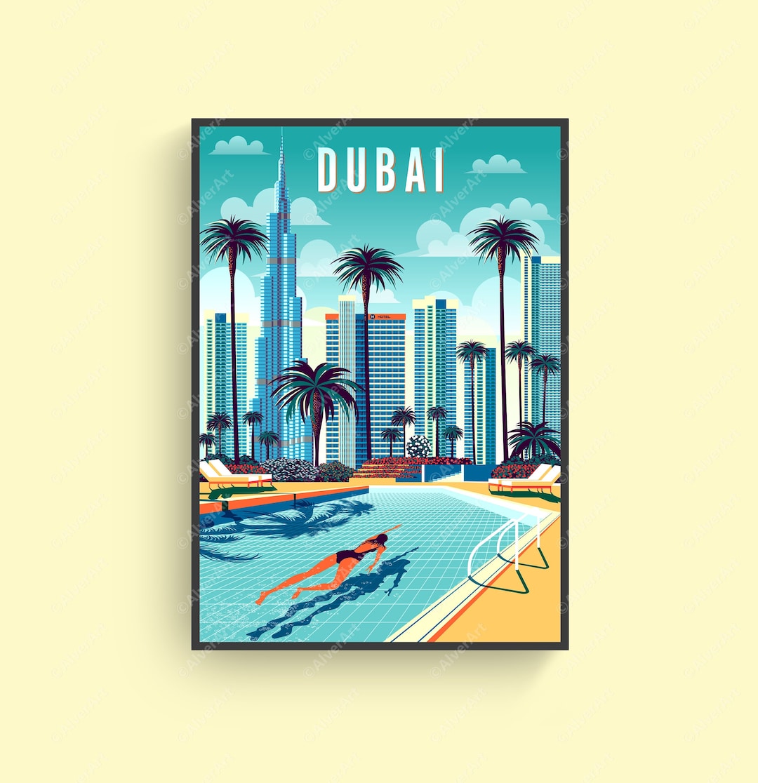 Dubai Poster, Asia Poster, United Arab Emirates Poster, Arabic Poster ...