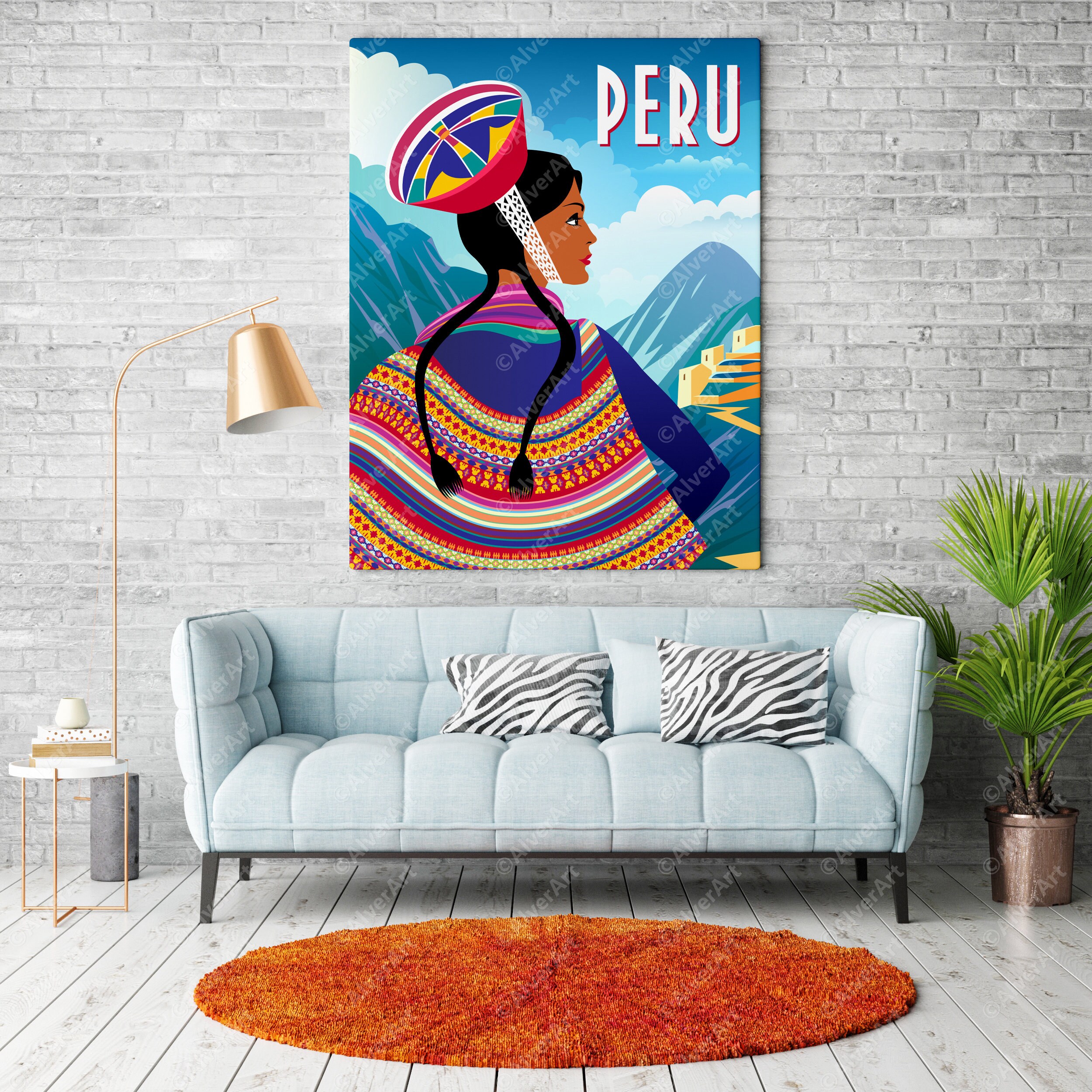 Peru Poster Peru Travel Print Peru Wall Art Indian Woman - Etsy