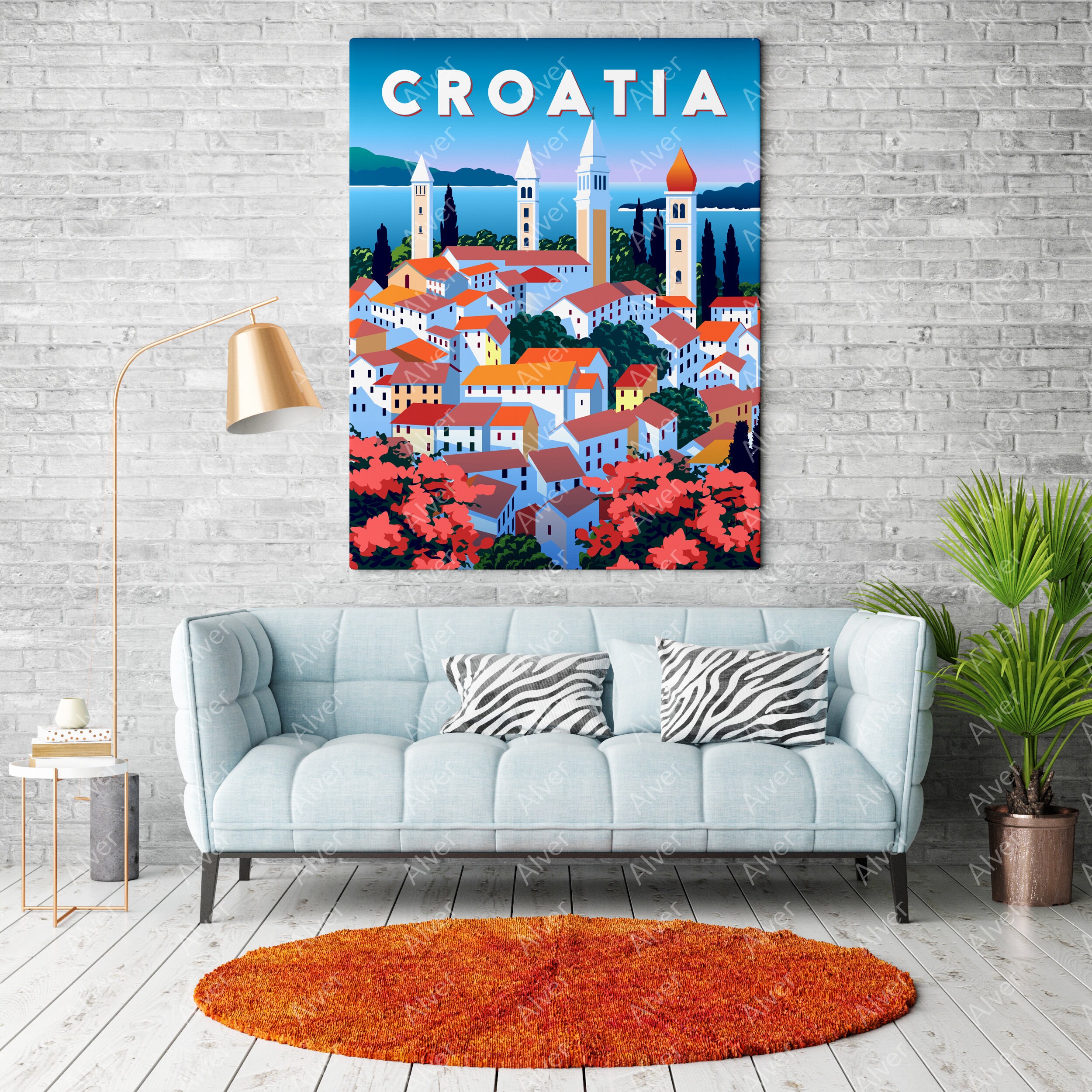 Croatia Poster Dubrovnik Poster Croatia Travel Print - Etsy