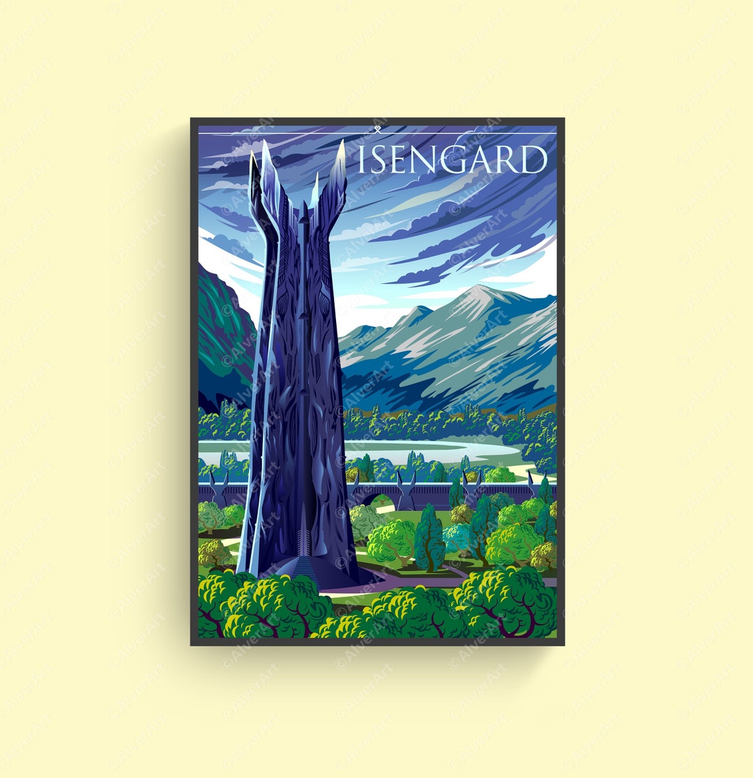 Isengard Poster, LOTR Print, Tolkien Wall Art, Unframed - Etsy