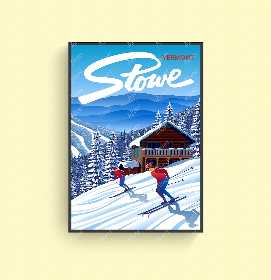 Stowe Poster, Vermont Poster, Vermont Travel Print, Vermont Wall Art ...