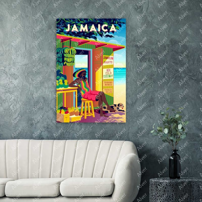 Caribbean Poster Jamaica Poster Jamaica Tropical Print - Etsy