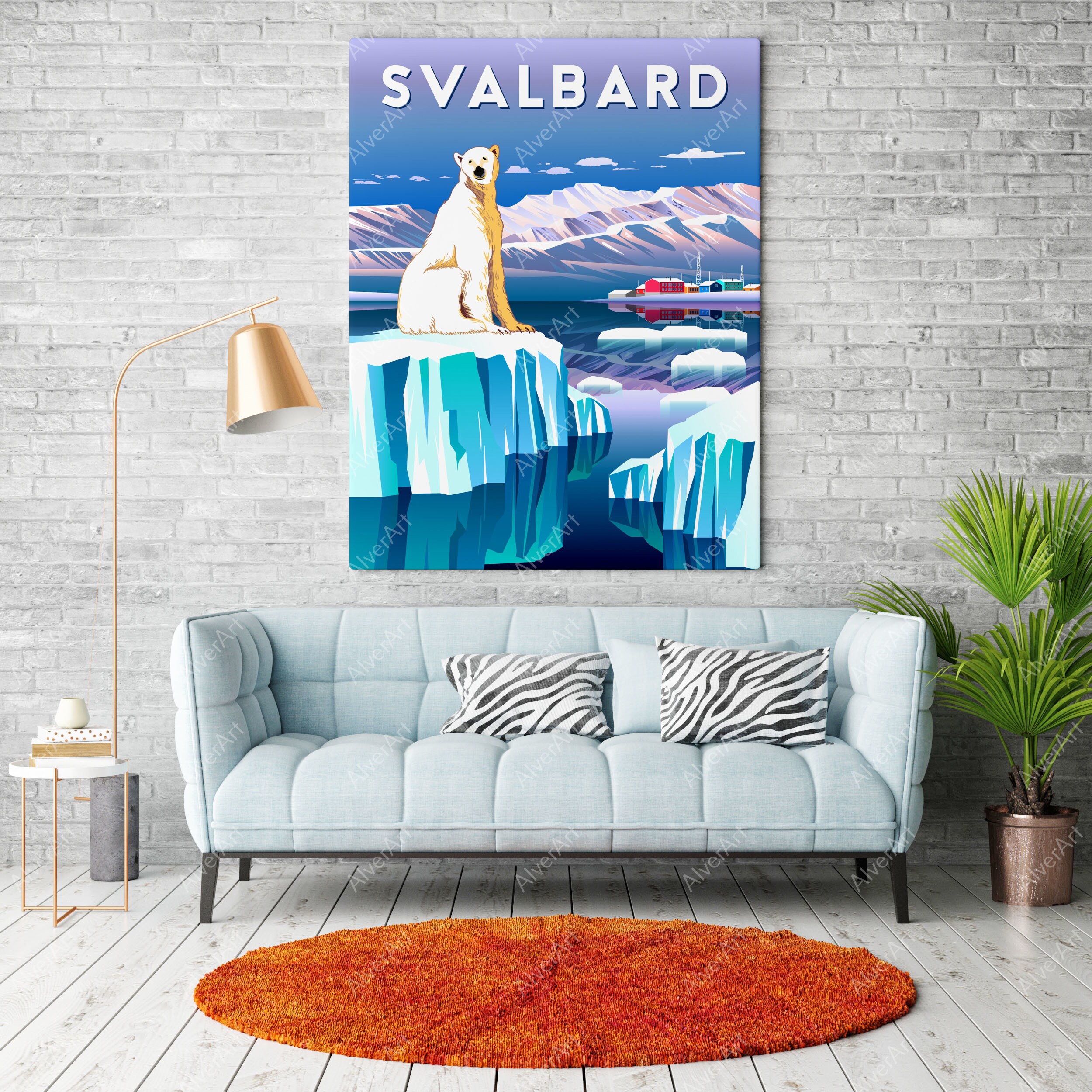 Svalbard Poster Spitzbergen Poster Norway Print Norwegian - Etsy