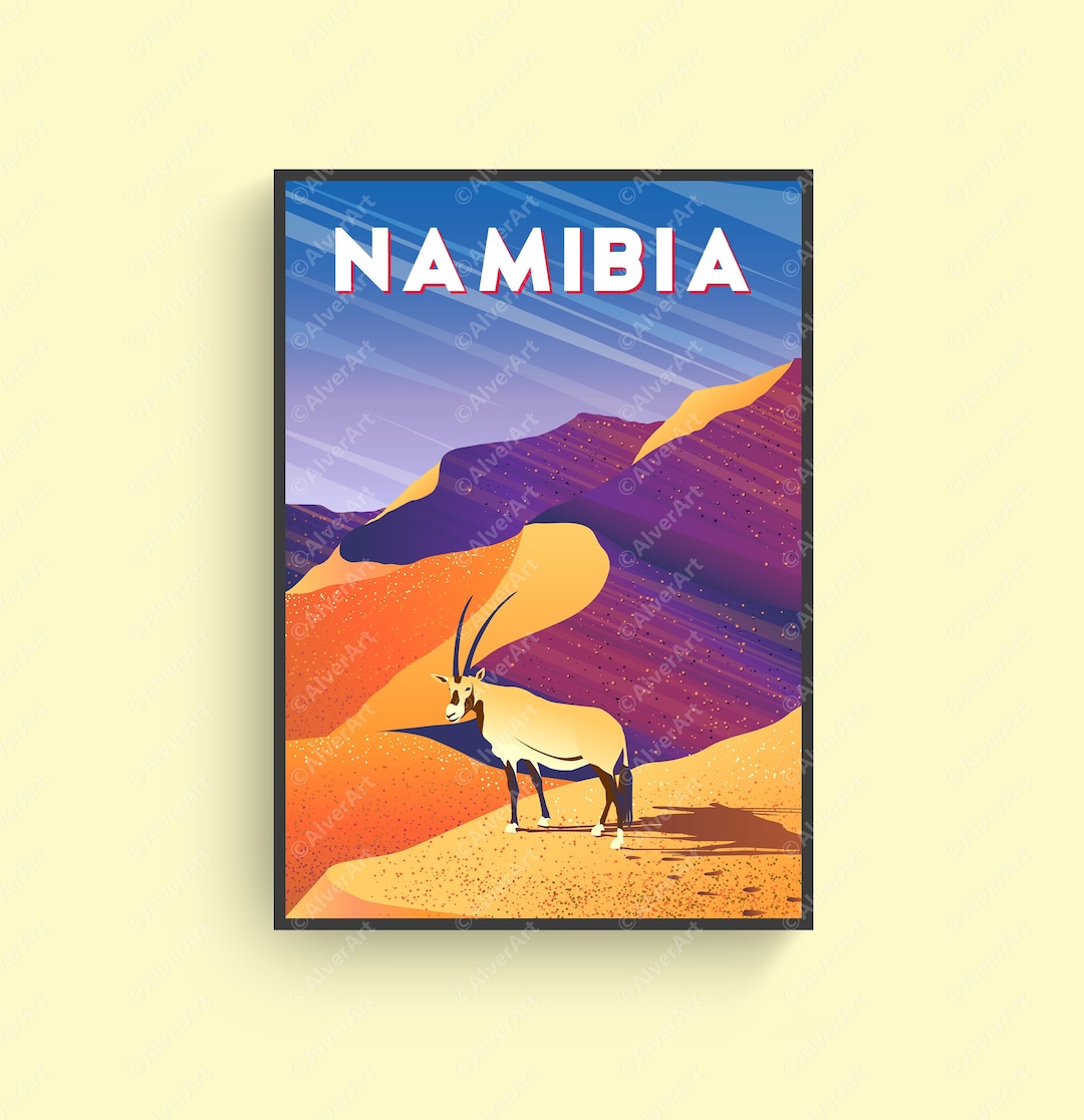 Namibia Poster, Africa Poster, Africa Travel Print, Africa Wall Art ...