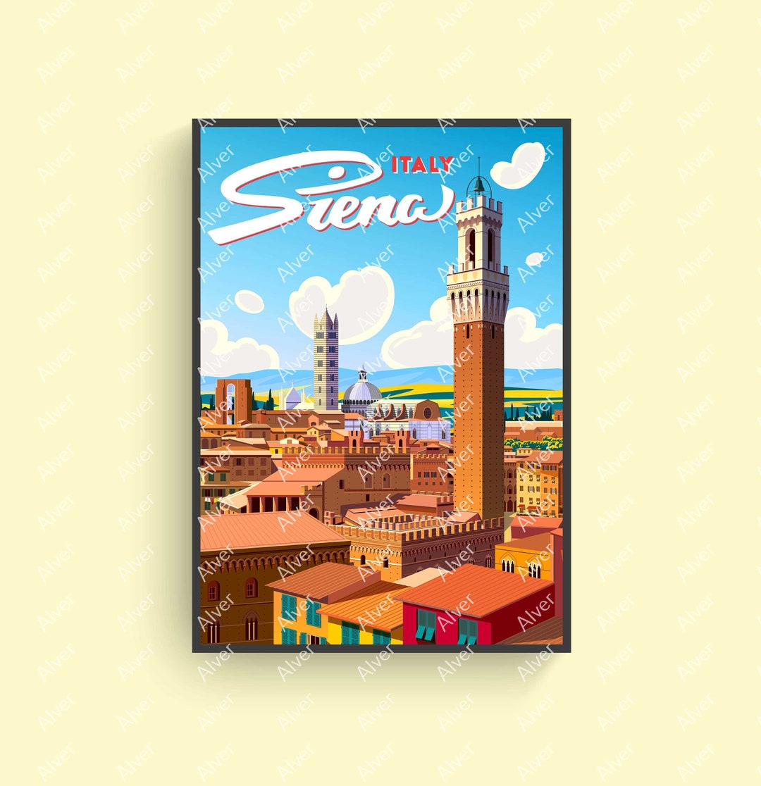 Siena Poster, Tuscany Poster, Italy Poster, Italy Print, Italy Wall Art ...