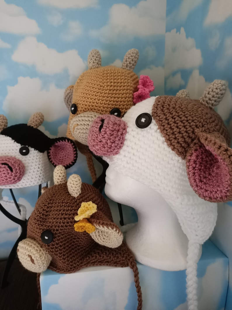 Cow Hat Crochet Pattern - Etsy