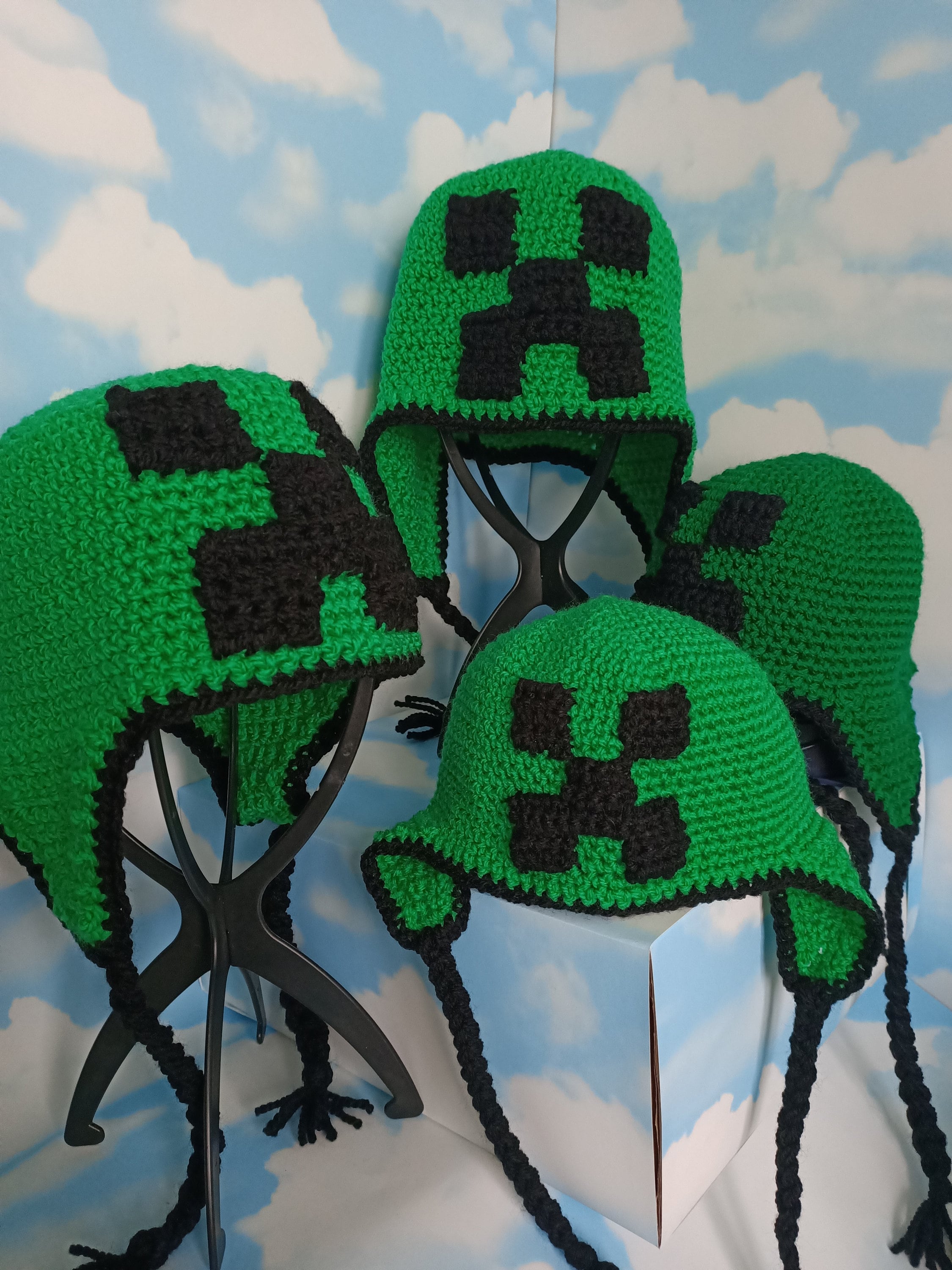 Minecraft Crochet Hat Pattern - Etsy