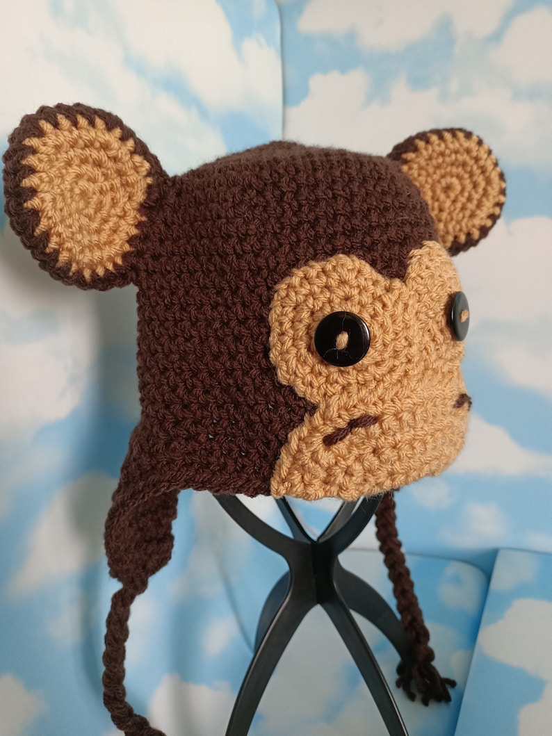 Monkey Hat Crochet Pattern - Etsy