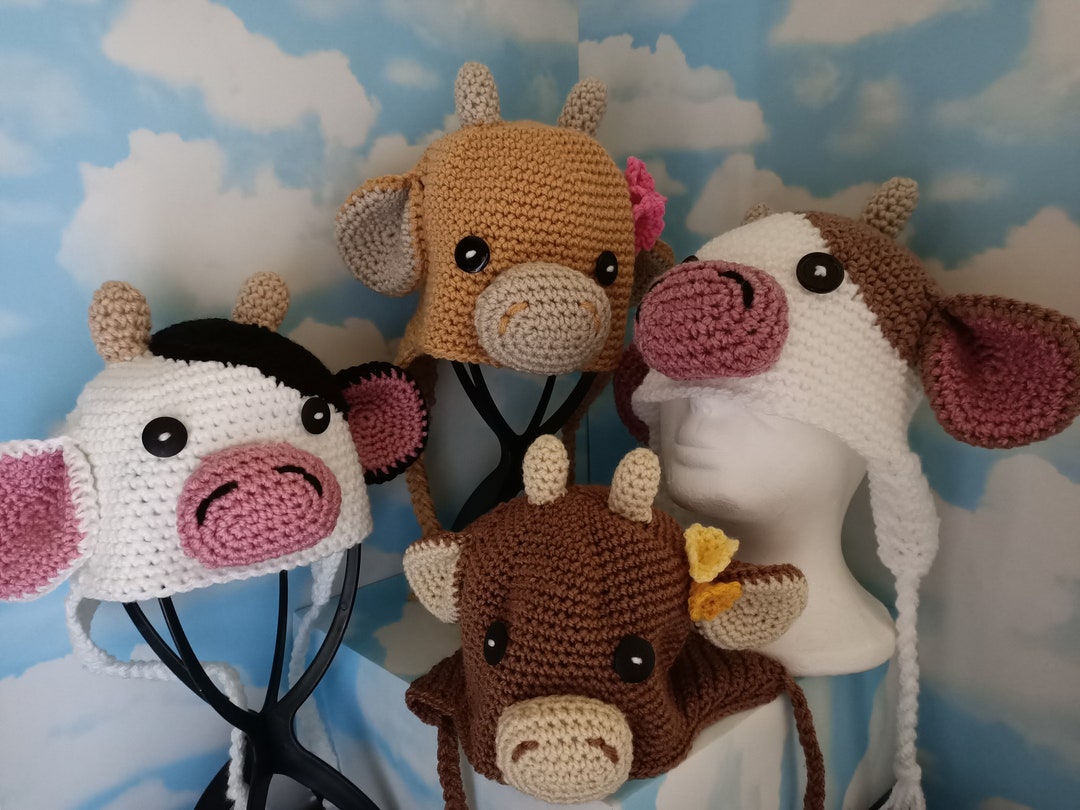 Cow Hat Crochet Pattern - Etsy