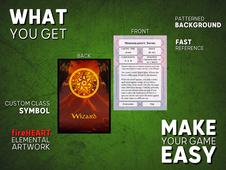 Dnd 5e Spell Cards Pdf for Wizards | Printable Dnd Spell Book | SRD ...