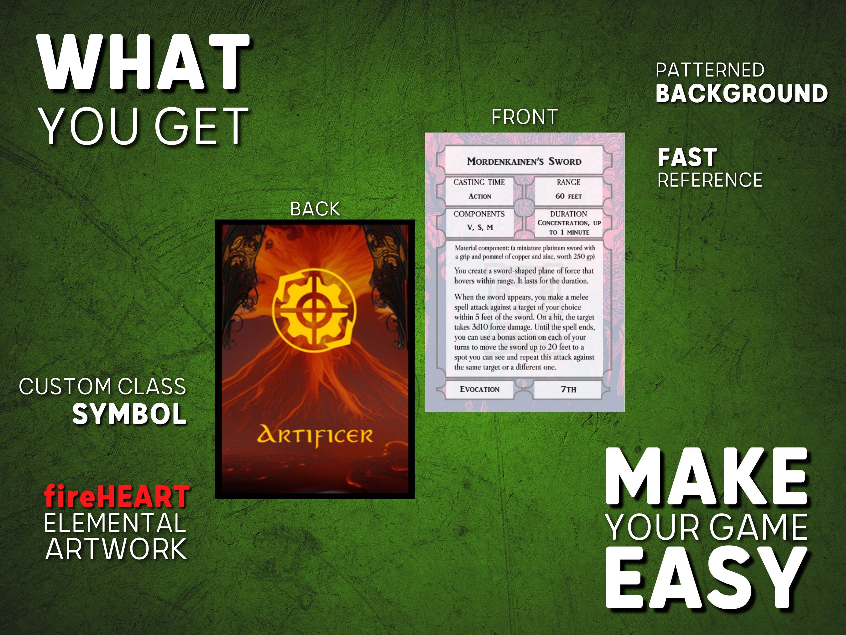 Dnd 5e Spell Cards Pdf for Artificers | Printable Dnd Spell Book | SRD ...