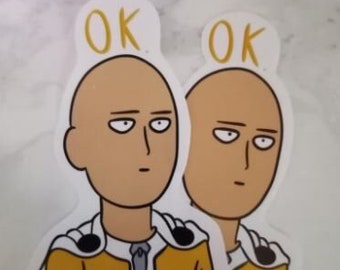 One Punch Man Ok Sticker - Etsy