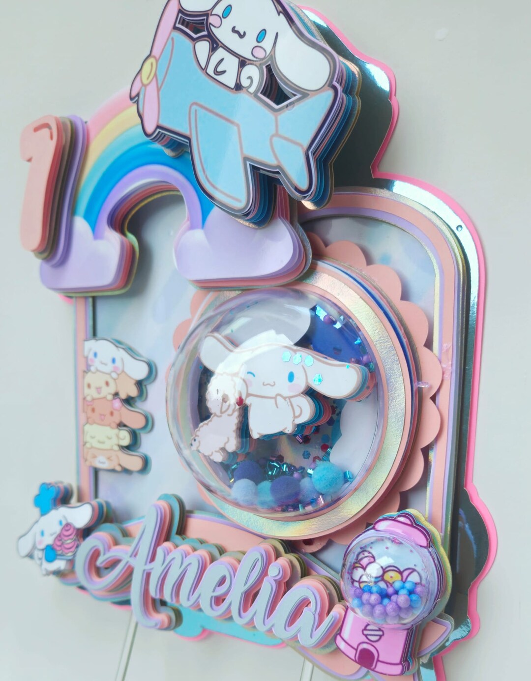 Cinnamoroll Cake Topper| 3D Shaker Topper| Kawaii Shaker| Custom Cake ...