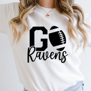 Ravens Football SVG PNG, Football Shirt Svg, School Spirit Svg, Ravens ...