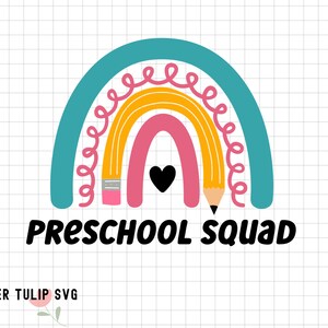 Preschool Squad SVG PNG, Preschool Crew Svg, School Svg, Teacher Svg ...
