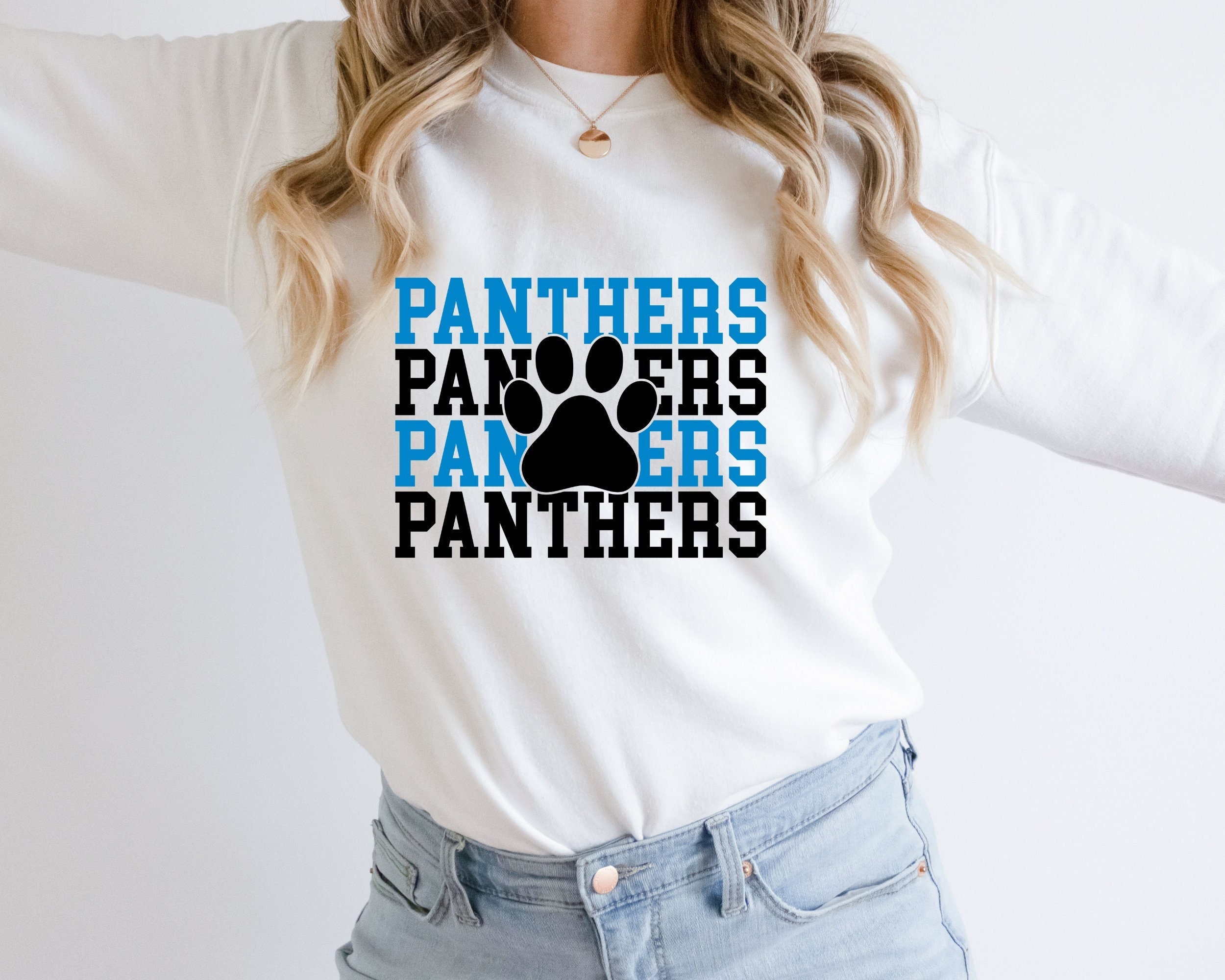Panthers Football SVG PNG Panthers Paws Panthers Team - Etsy