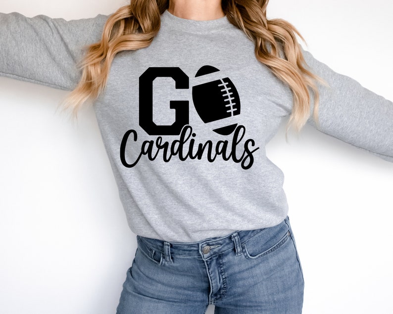 Cardinals Football SVG PNG, Go Cardinals, Football Shirt Svg, School ...