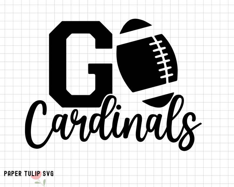 Cardinals Football SVG PNG, Go Cardinals, Football Shirt Svg, School ...