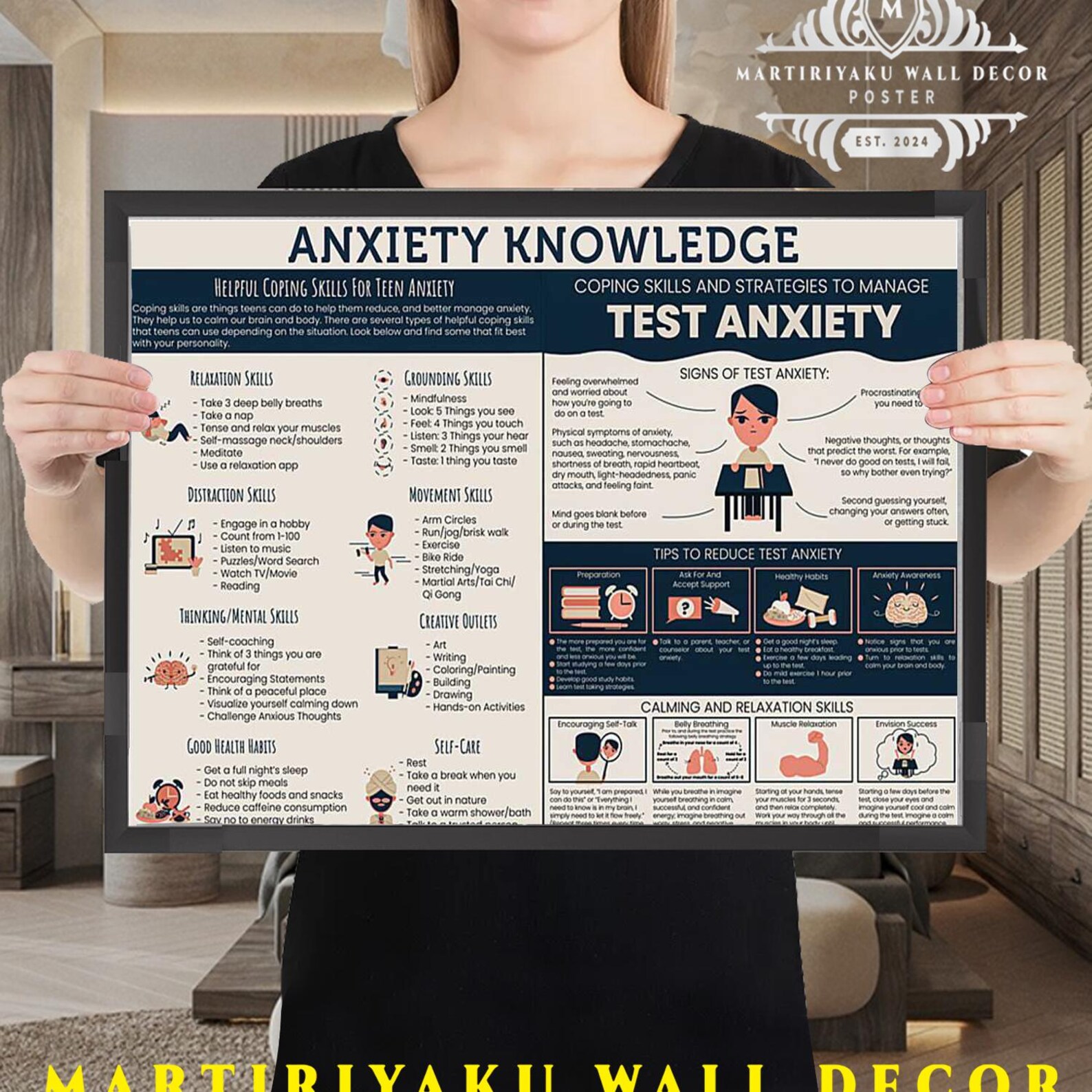 Poster Anxiety Knowledge Helpful Coping Skills for Teen Anxiety Coping ...