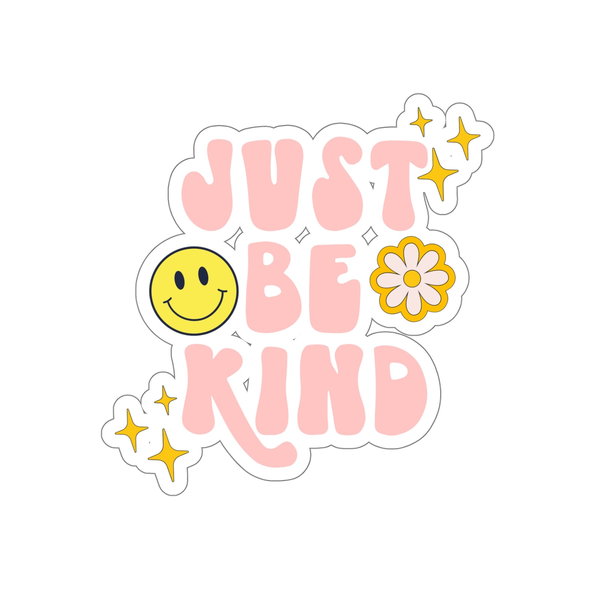 Just Be Kind Groovy Sticker Decal for Computers, Tumblers, Water ...
