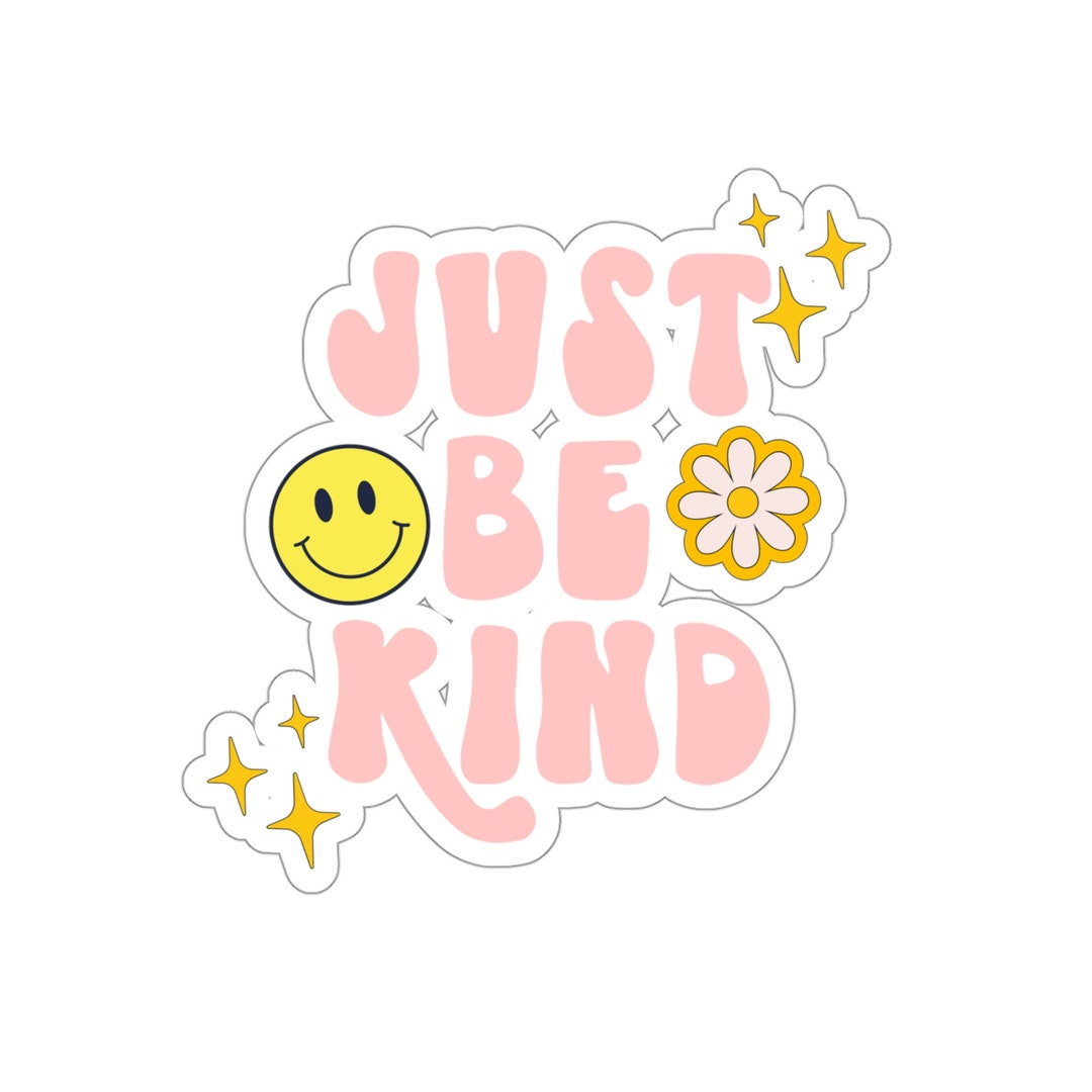 Just Be Kind Groovy Sticker Decal for Computers, Tumblers, Water ...
