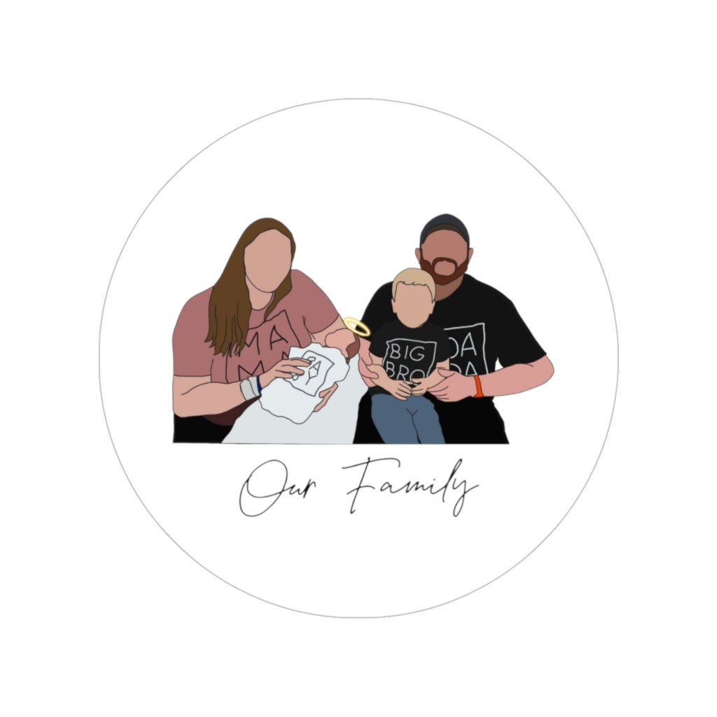 CUSTOM PERSONALIZED Stickers Family Portrait, Memorial, Turn Any Photo ...