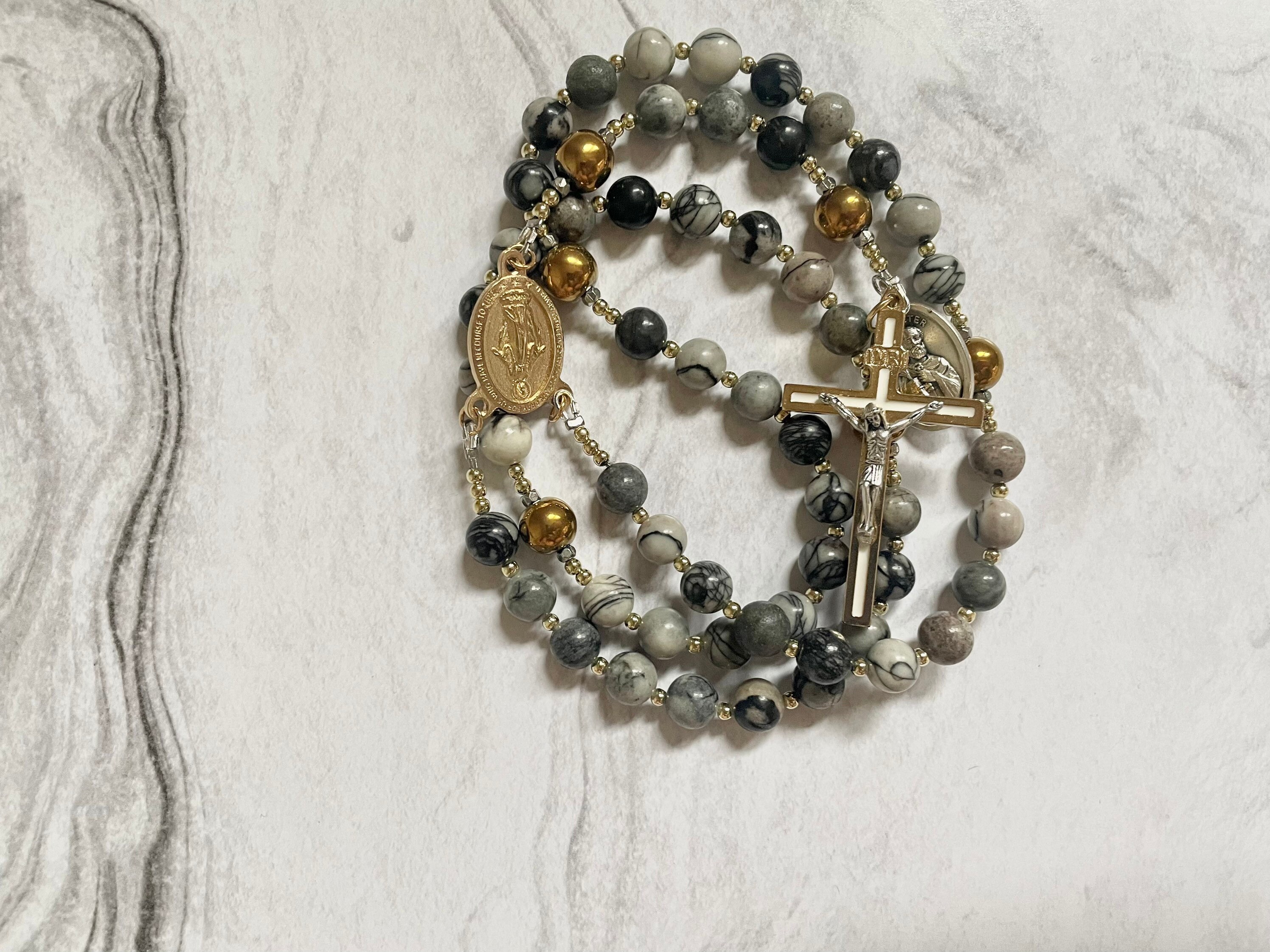 The Rock, the Key - St. Peter Rosary - Etsy