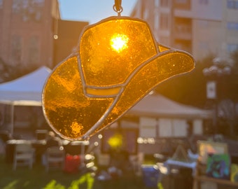 Cowboy Hat Stained Glass - Etsy