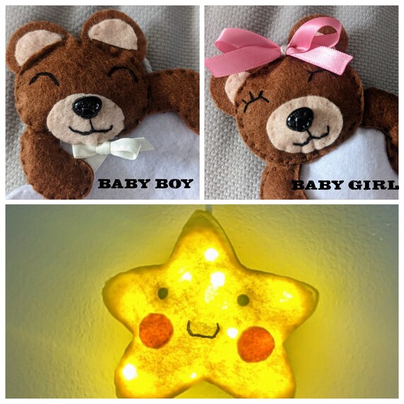 Handmade Nursery Decor Teddy Bear Wall Hanging With Fairly - Etsy