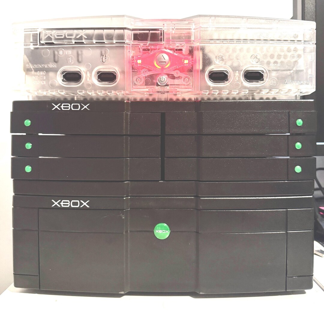 Rare** V1.4 Crystal 2TB Original Microsoft Xbox Translucent. Complete ...