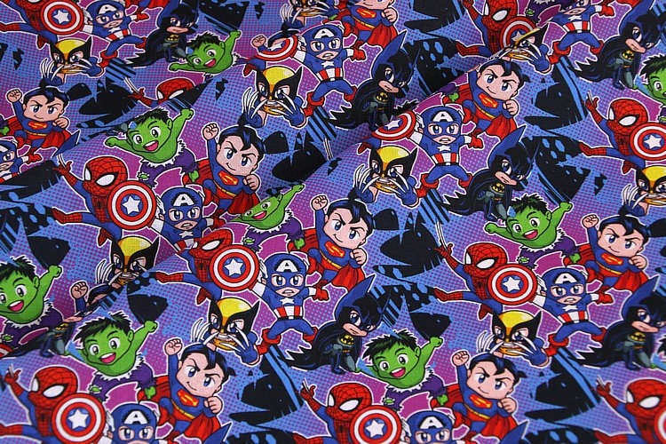 Avengers Fabric Marvel Character Fabric Cartoon Anime Fabric - Etsy