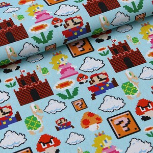 Nintendo Super Mario Fabric Classic Game Fabric Cartoon Anime Fabric ...