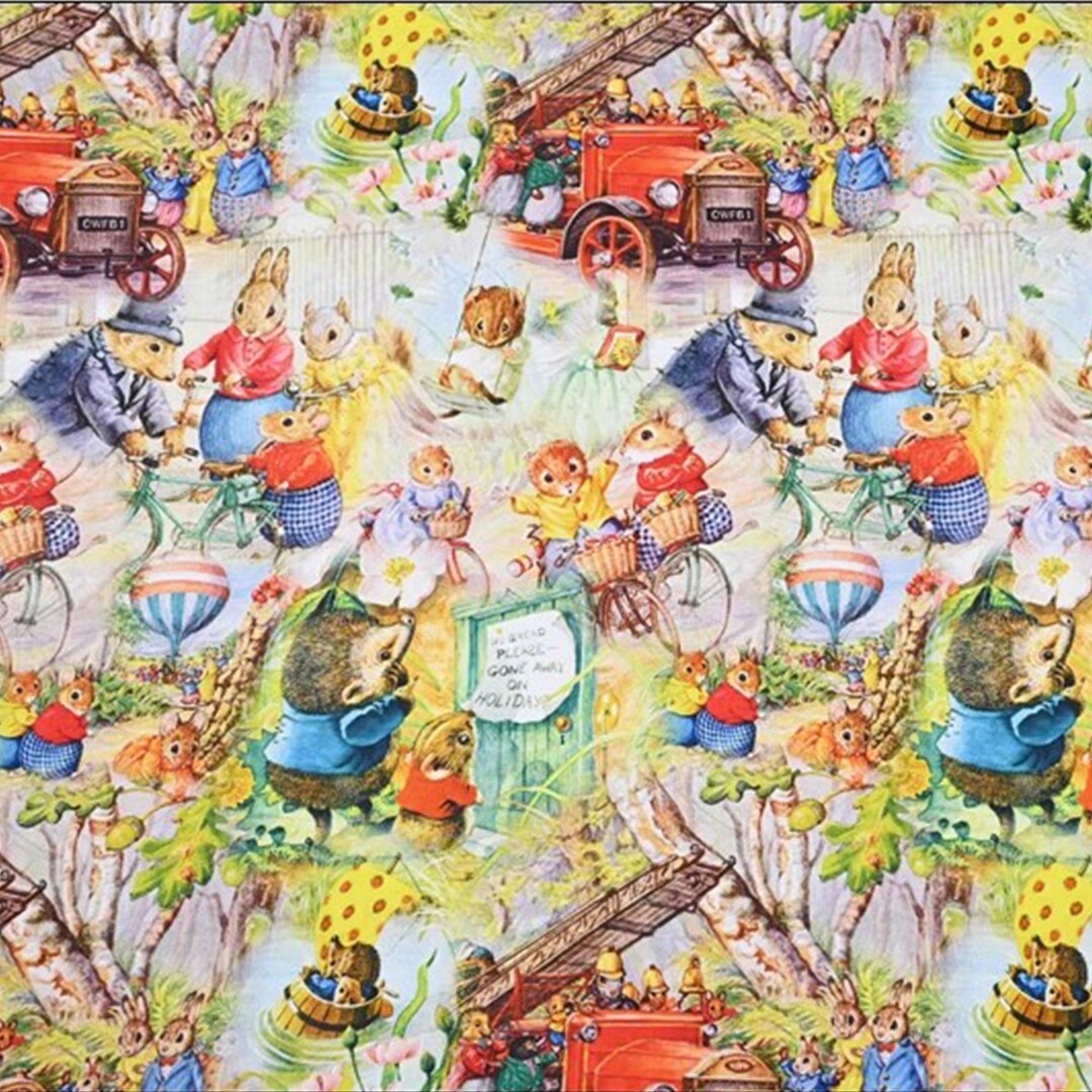 Beatrix Potter Fabric Peter Rabbit Fabric Cartoon Anime Fabric 100% ...