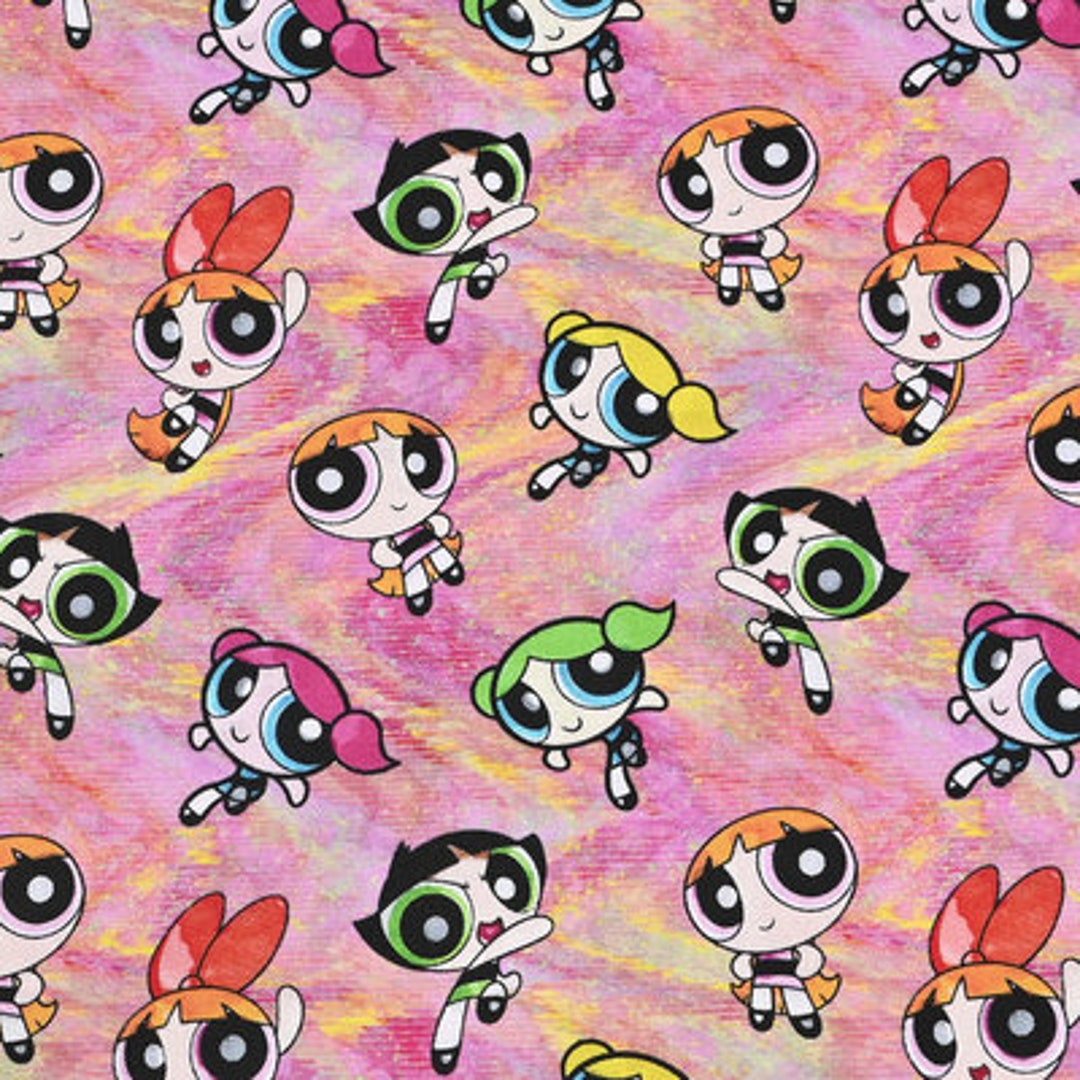 Powerpuff Girls Character Fabric Cartoon Anime Fabric 100 Cotton