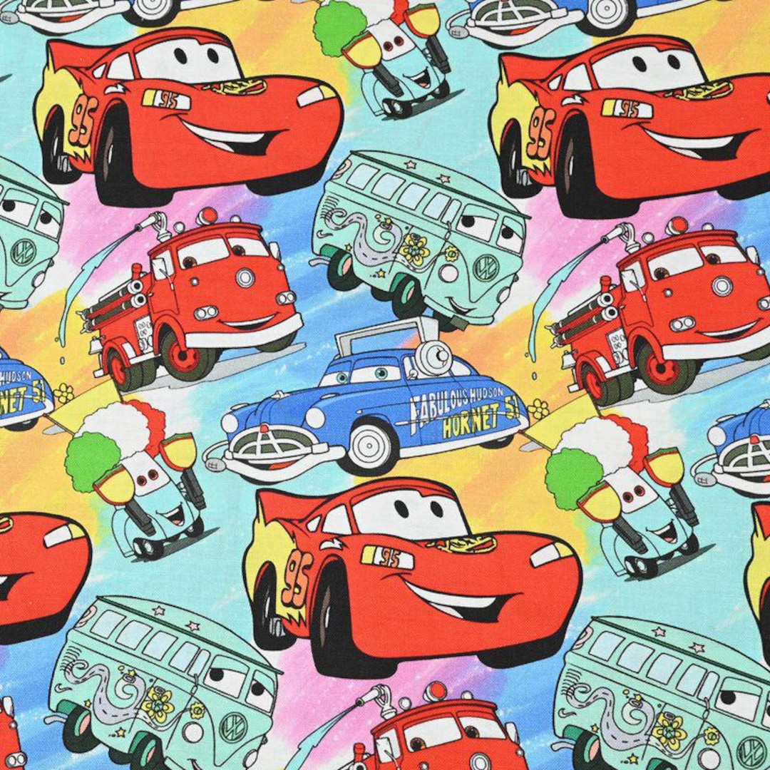 Cars Fabric Lightning Mcqueen Fabric Cartoon Anime Fabric 100% Cotton ...