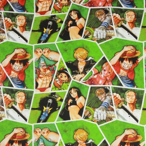 One Piece Anime Cotton Fabric - Etsy