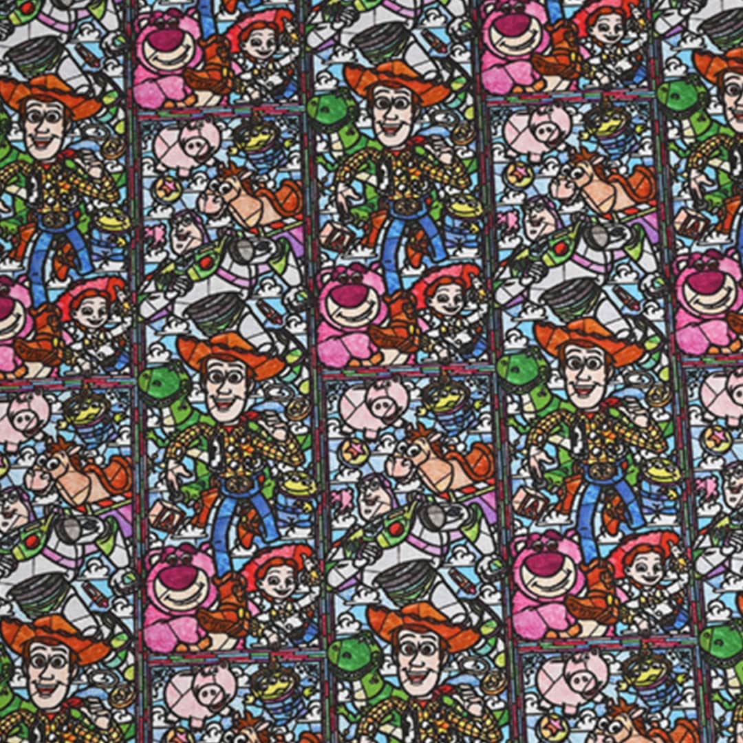 Disney Toy Story Fabric Buzz Lightyear Woody Cartoon Anime Fabric 100% ...